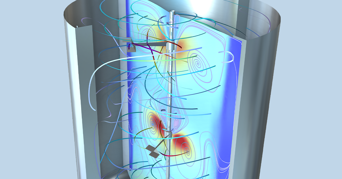 Modeling Fluid Mixers and Stirred Tank Reactors in COMSOL Multiphysics®