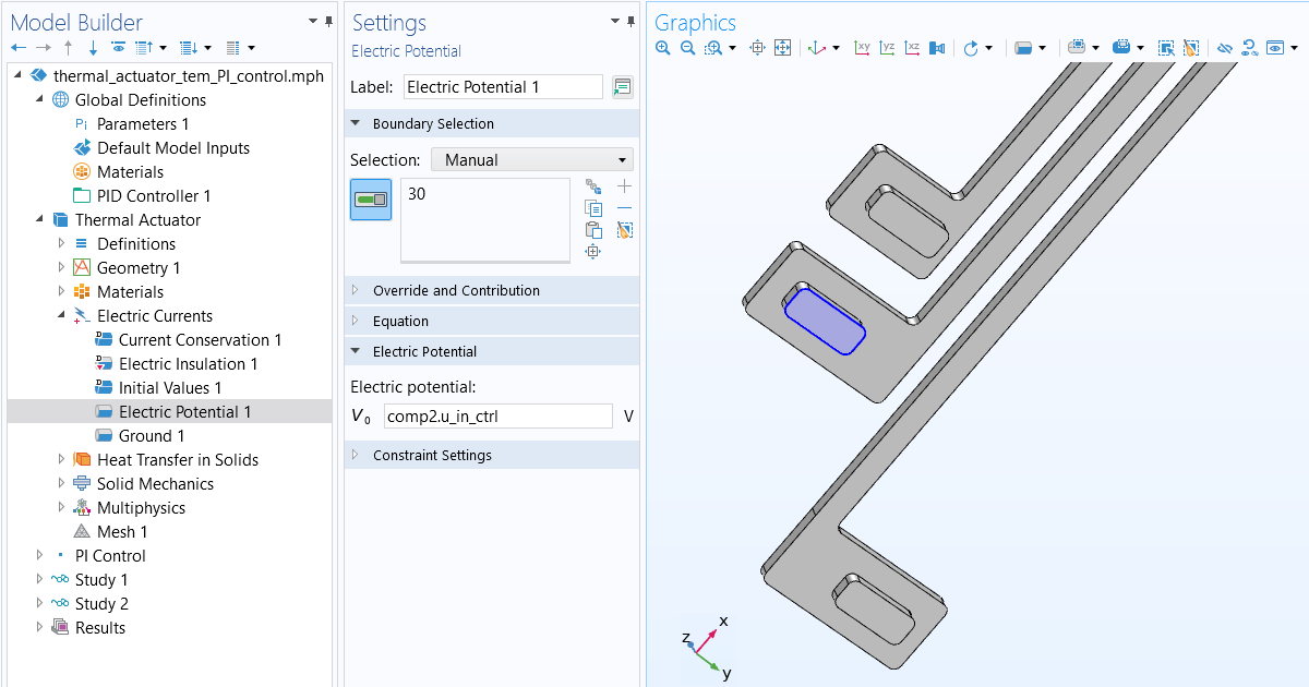 Coupling Physics Between Model Components for Multiphysics Models