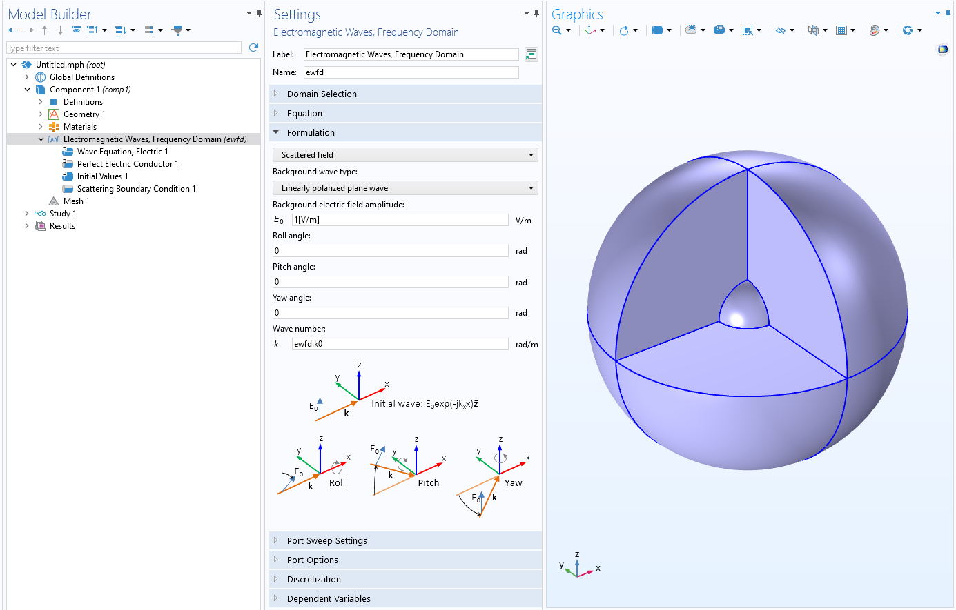 Setting Up an Optical Scattering Model