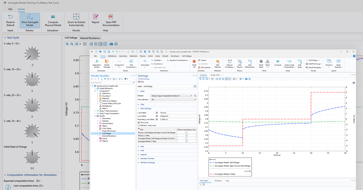 Efficient Battery Modeling with Surrogate Models