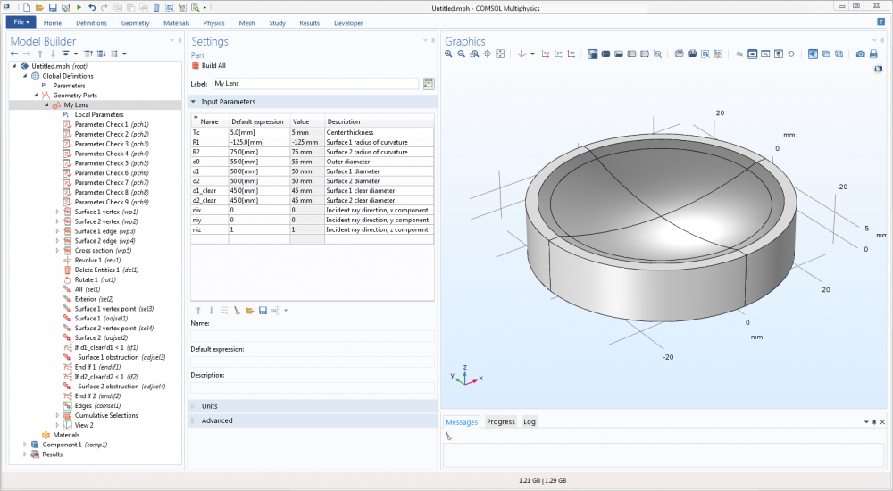 How to Create Complex Lens Geometries for Ray Optics Simulations | COMSOL Blog