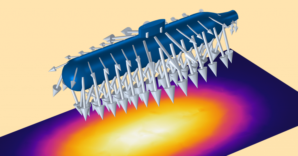 Reducing the Magnetic Signature of a Submarine | COMSOL Blog
