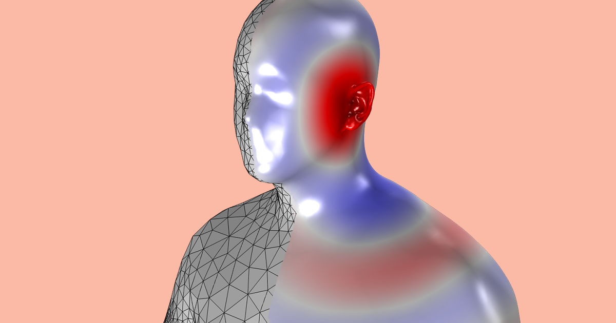 Computing the HRTF of a Scanned Geometry of a Human Head | COMSOL Blog