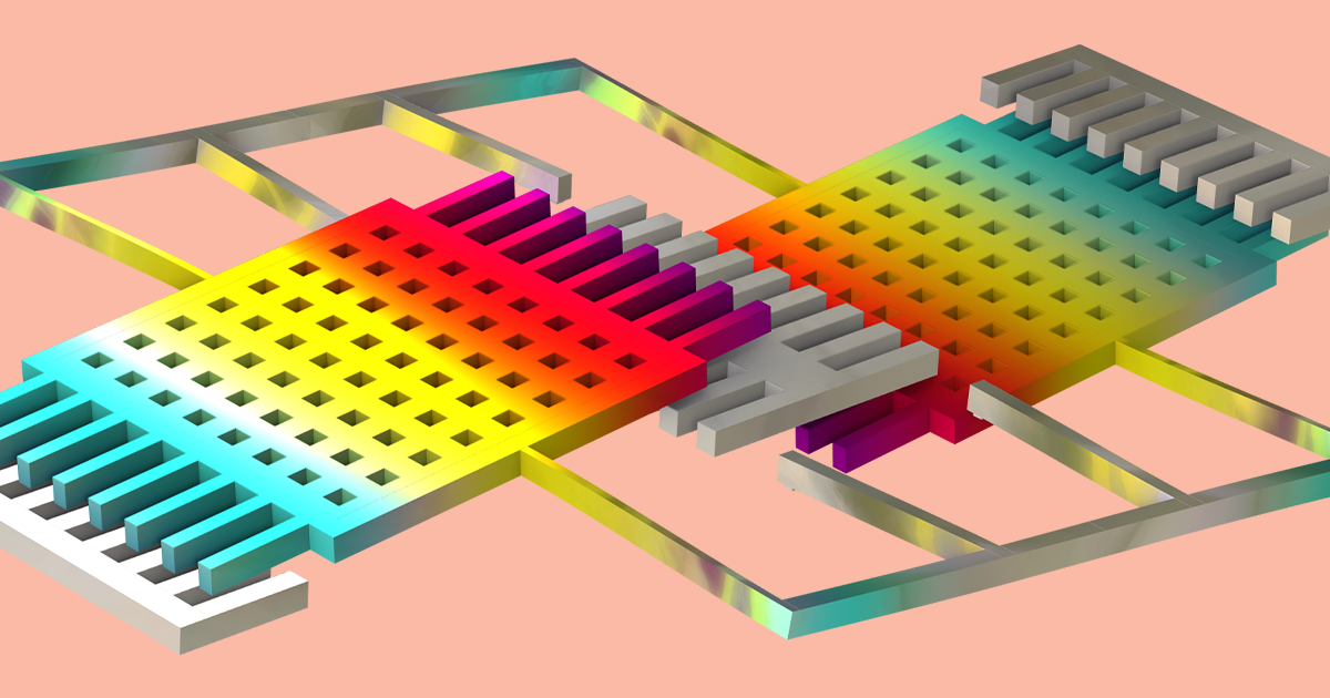 Model Variations of a Comb-Drive Tuning Fork Rate Gyroscope | COMSOL Blog
